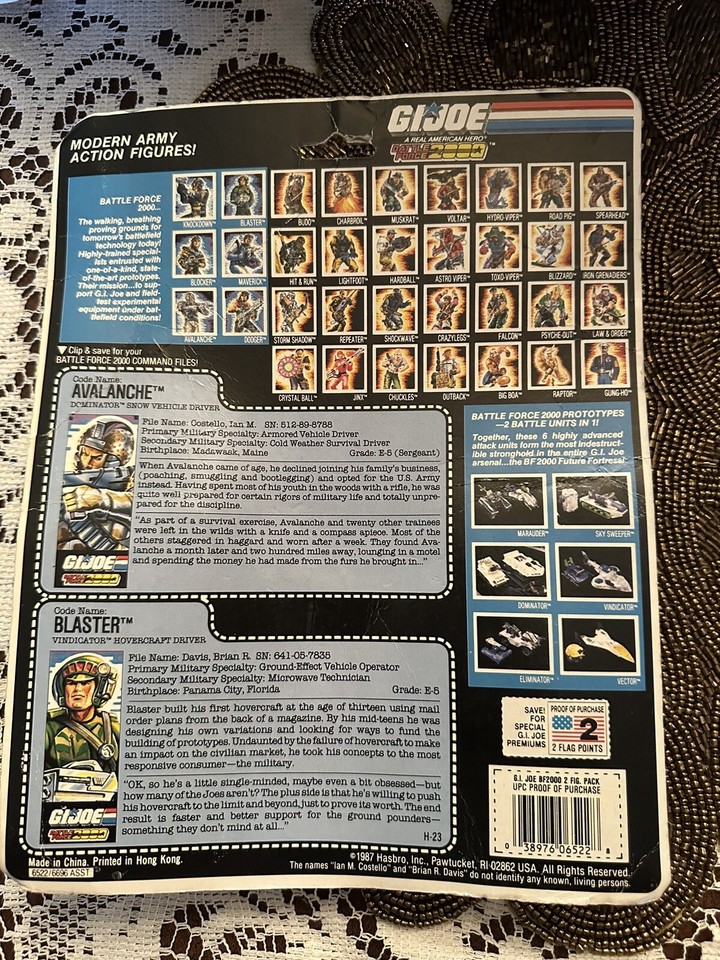 1987 GI Joe Battle Force 2000 Avalanche Blaster MOC. | eBay