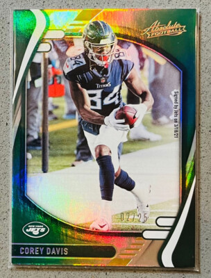 2021 Panini Absolute Football NFL #88 Corey Davis /25 Foil Green Prizm ...