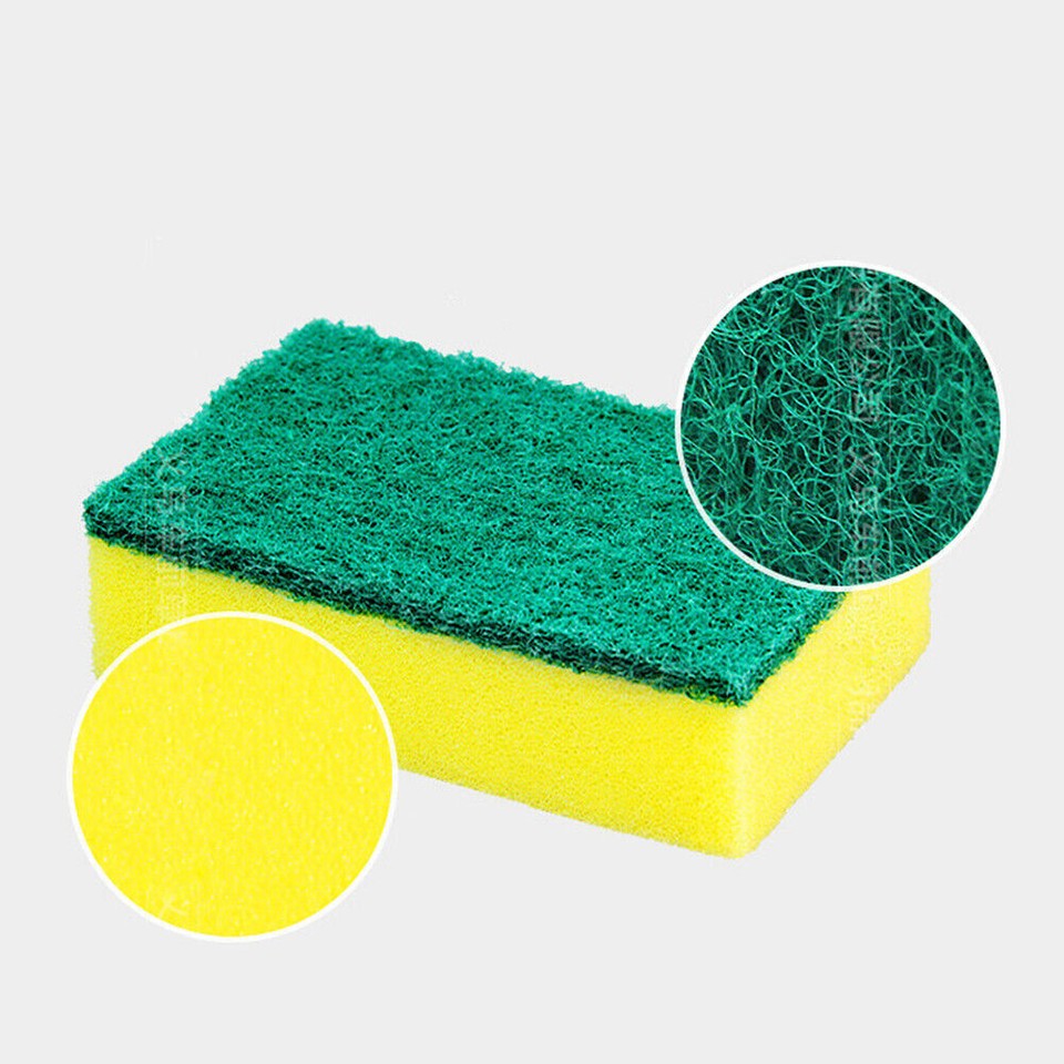 6~72PCS Heavy Duty Scrub Sponges Washing Dishes Cleaning Kitchen Dish ...