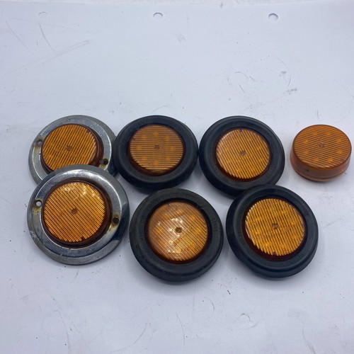 Assorted Lot 7 - Amber 2" Round LED Mini Custom Flasher Park Turn ...
