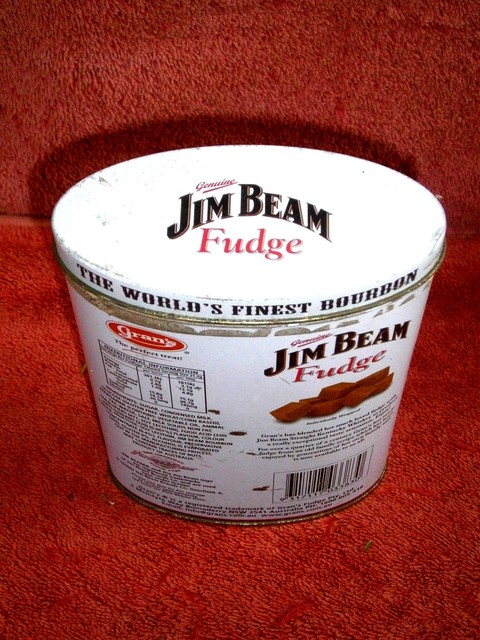 JIM BEAM KENTUCKY STRAIGHT BOURBON WHISKEY AND FUDGE EMPTY TIN for sale ...