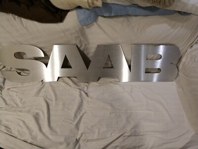 Metal SAAB Sign From Dealership Showroom Area 49X11 | eBay