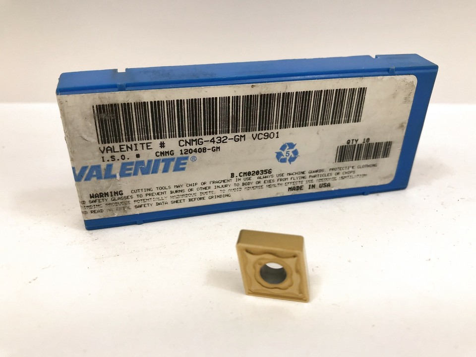 VALENITE CNMG-432-GM CNMG120408-GM New Carbide Inserts Grade VC901 3pcs ...