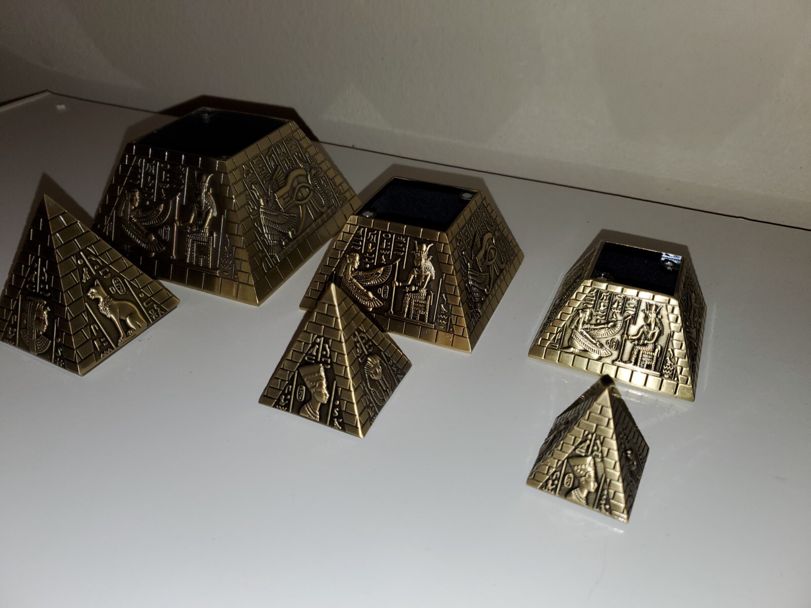 Metal Egyptian Pyramids Sculptures Set (3 Pcs) | eBay