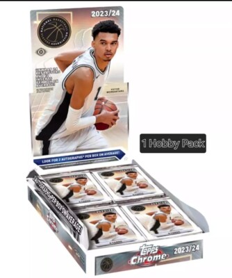 2023-24 Topps Chrome Basketball Hobby Box Single 8 Card Pack - Chase ...