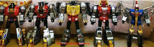 Gigapower Gp Hq01r-Hq05r Dinobots 5 Box Set Electroplate Action Figure ...