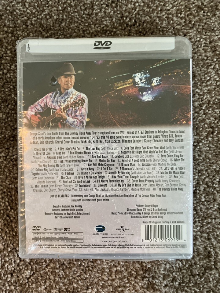 George Strait/The Cowboy Rides Away: Live from AT&T Stadium Dvd ...