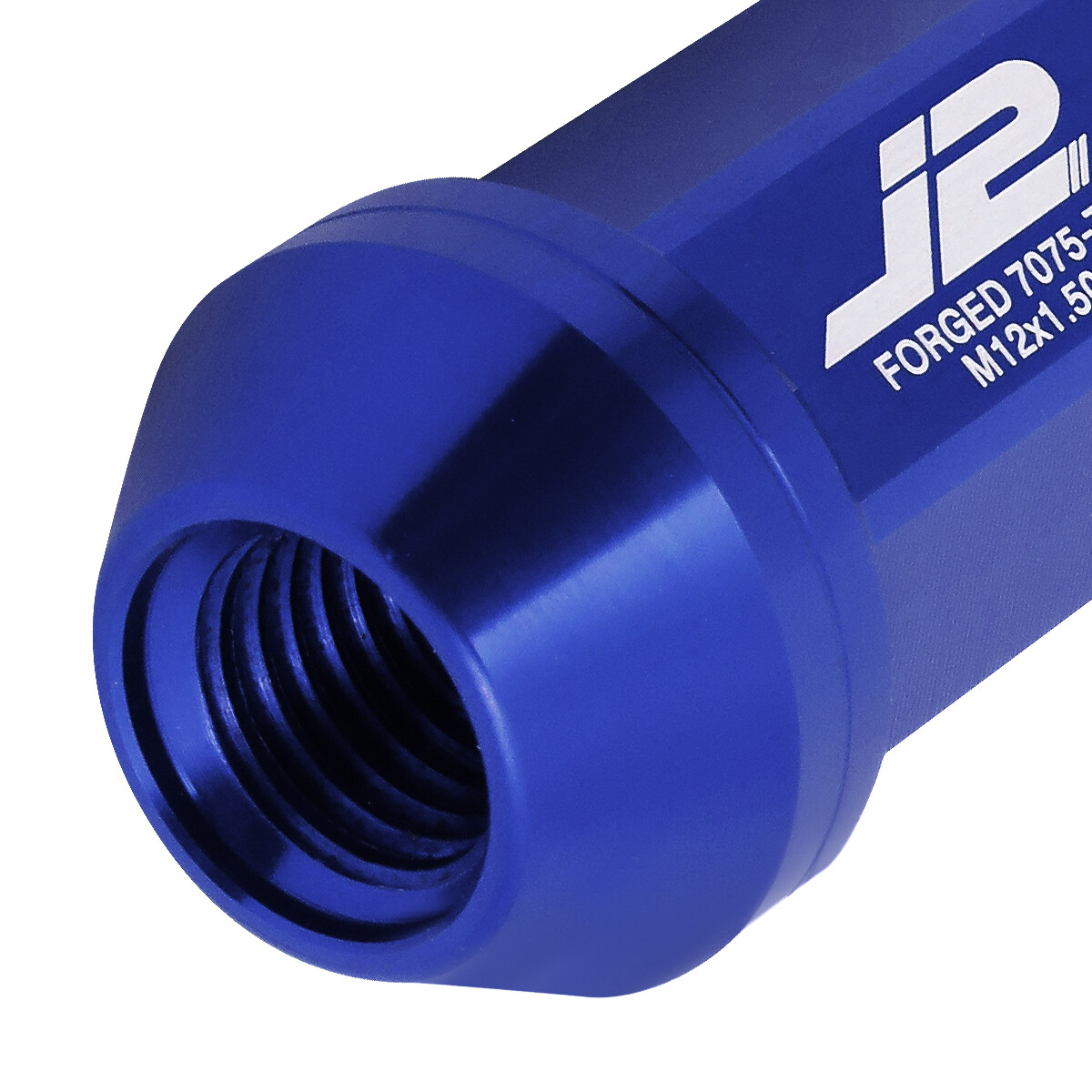 J2 ENGINEERING BLUE 20PCS M12X1.5 50MM 7075-T6 ALUMINUM LUG NUTS KIT W ...