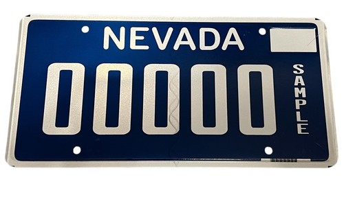 Nevada Sample License Plate 00000 Blue Mint Condition New | eBay