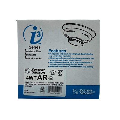 System Sensor 4WTAR-B Smoke Detector, 4-Wire - Same Day Shipping ...