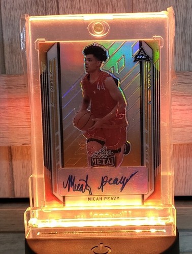 2021-22 Leaf Metal 1st Year Card TRUE #1/1 Micah Peavy Gold Auto ...