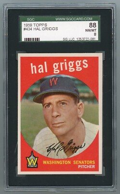 1959 Topps #434 Hal Griggs SGC 8 NM/MT #1253722-081 | eBay