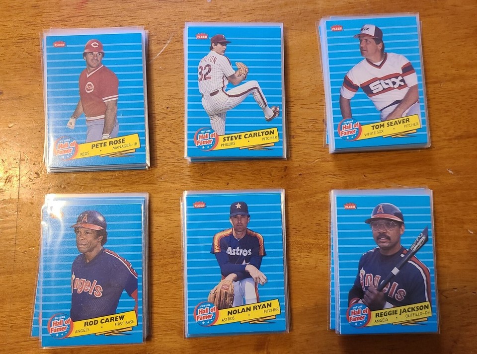 Lot Of 60 1986 Fleer Baseball Future Hall Of Famer Cards 8 Complete ...