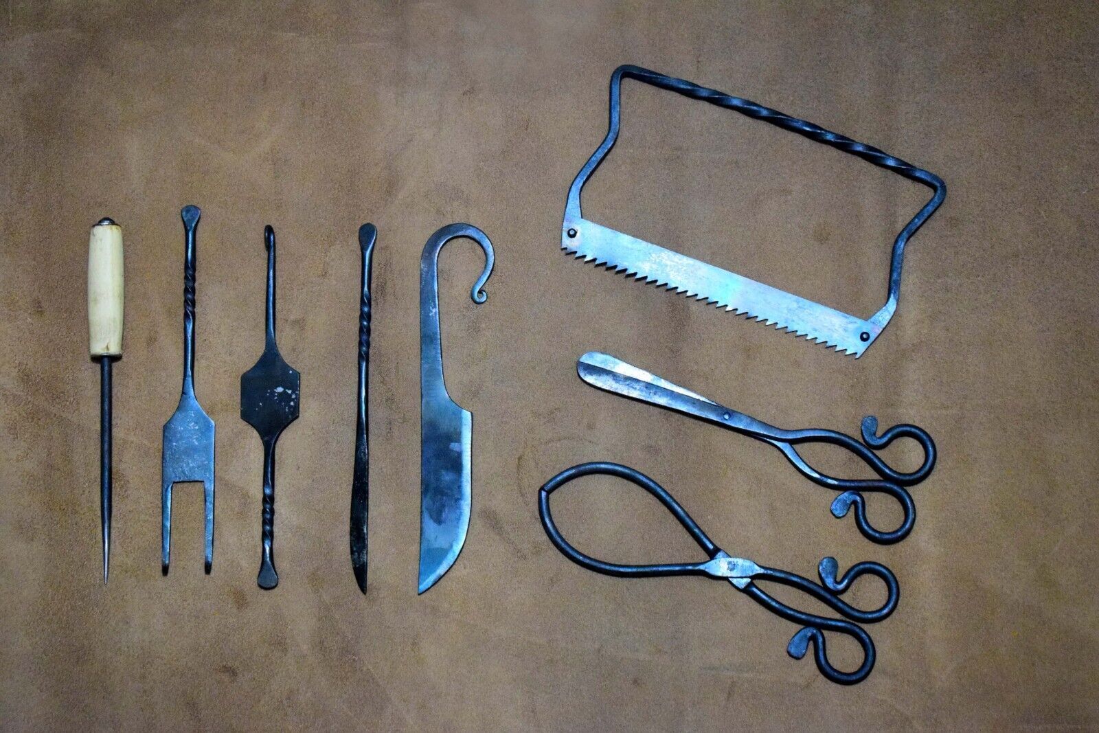 Collectible Instrument Forged Steel Medieval Surgical Kit With leather ...