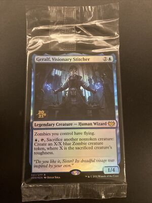 FOIL Geralf, Visionary Stitcher PRERELEASE STAMPED MTG Crimson Vow ...