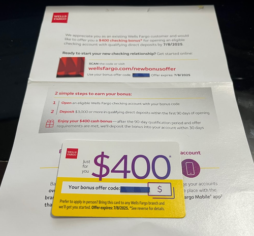 $400 WELLS FARGO Bonus Offer for New Checking Account Coupon Exp 07/8 ...