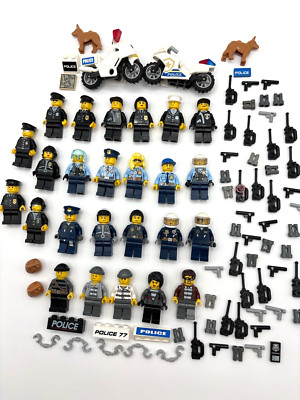 LEGO 25 Police Cops Criminal prisoners robbers minifig lot First ...