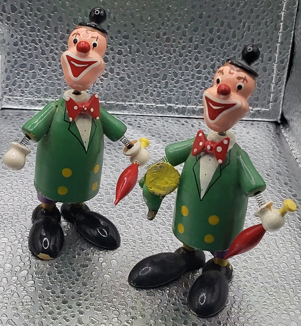 Goula Bobblehead Clown With Bird And Umbrella Hand Crafted In Spain Set ...