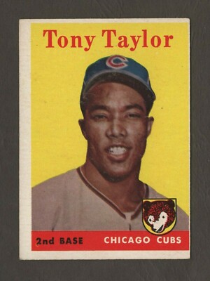 1958 Topps Baseball Card #411 Tony Taylor – Chicago Cubs | eBay