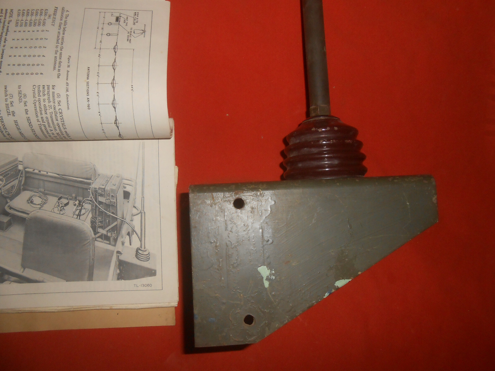 U.S.ARMY:MAST BASE BRACKET MP-50 & MAST BASE AB 15/GR for all Jeeps M38 ...