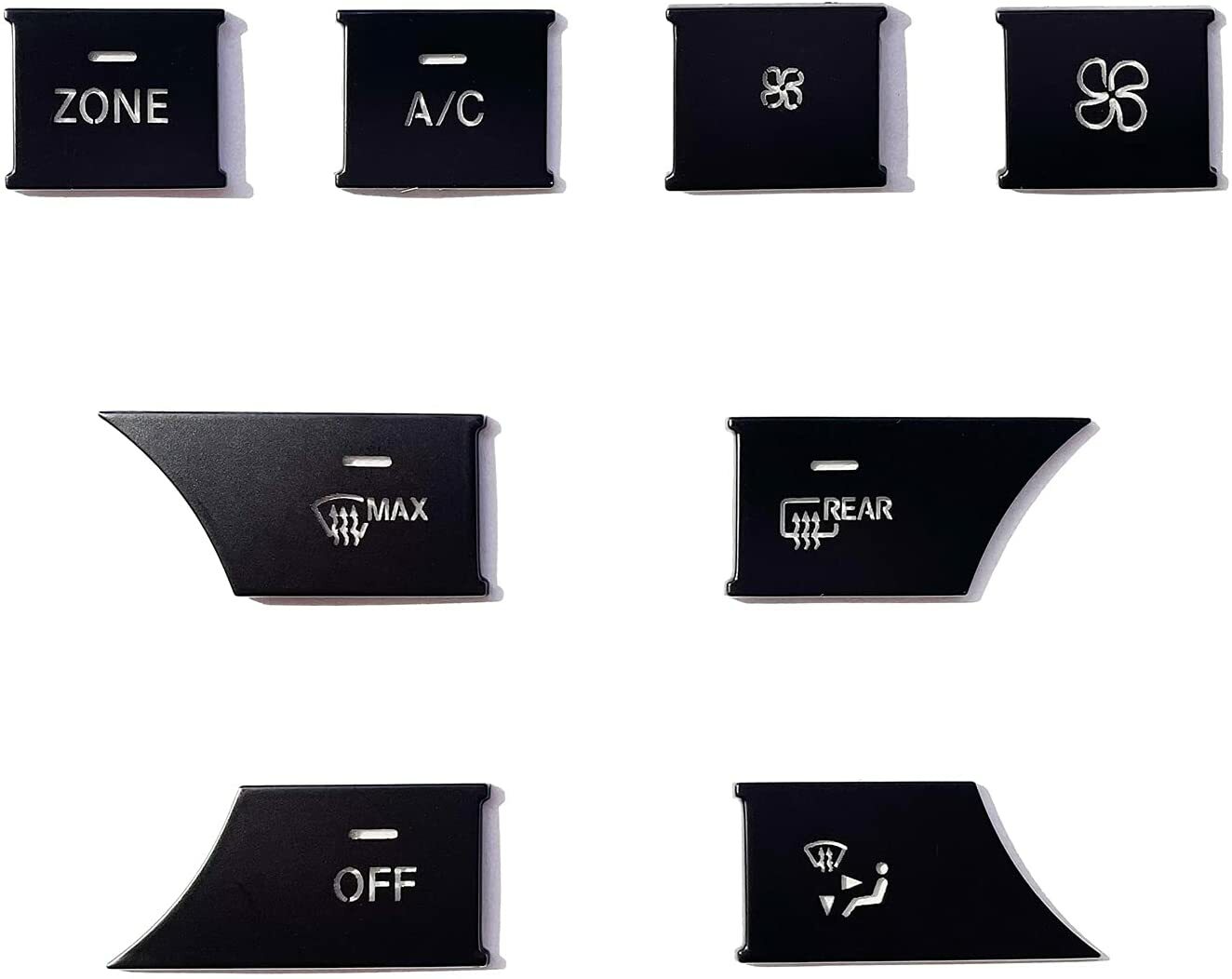 8pcs Black Climate Fan AC Control Button Covers Fits 12-19 W166 ML350 ...