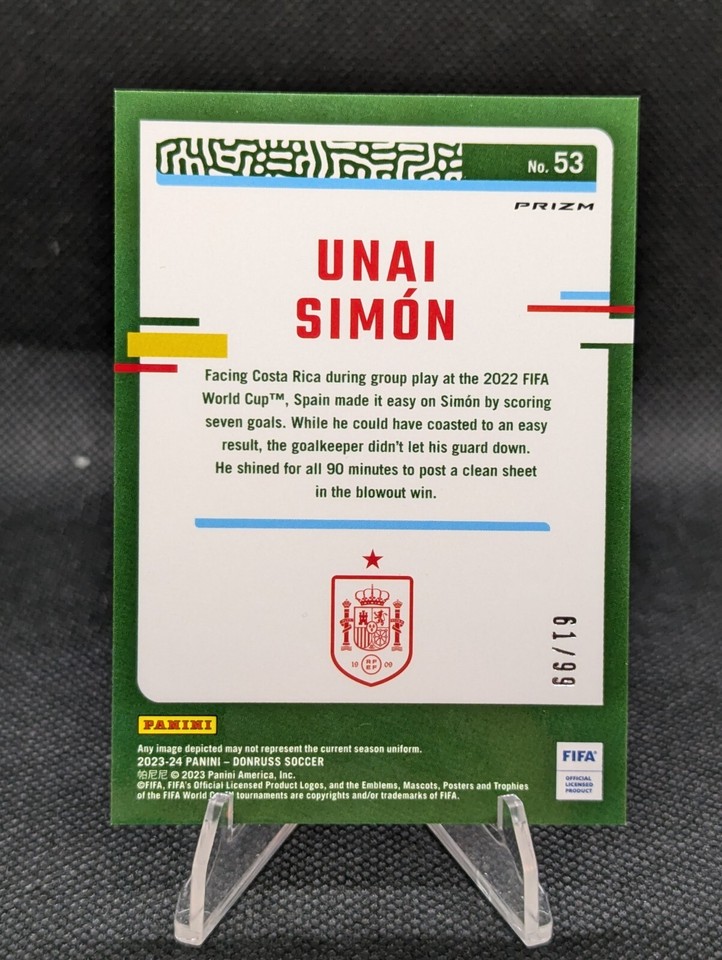 2023-24 Panini Donruss Optic Pink Prizm /99 Unai Simon Card #53 | eBay