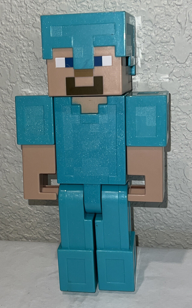 Minecraft Diamond Armor Steve Large Scale Action Figure 8.5" | eBay