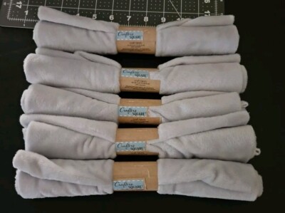NEW NURSERY MINKY FABRIC FAT QUARTER LOT🪡 18x20 INCHES🪡5 TOTAL🪡(SOLID ...