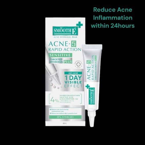 Smooth E Acne-5 Rapid Action Plus 10g. Acne gel for sensitive skin ...