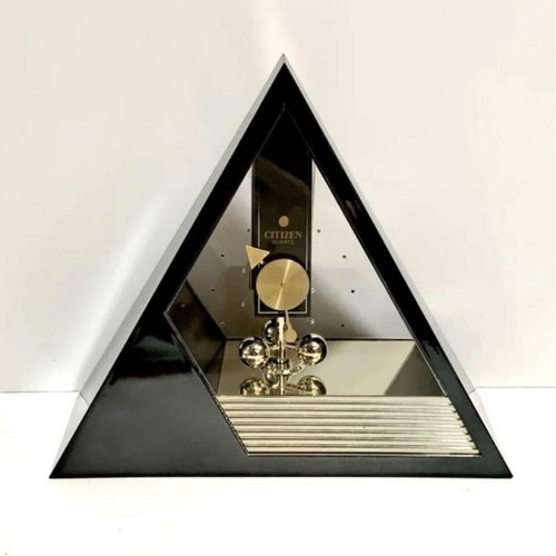 VINTAGE Citizen Postmodern Triangle Pendulum Clock Mid-century Battery ...