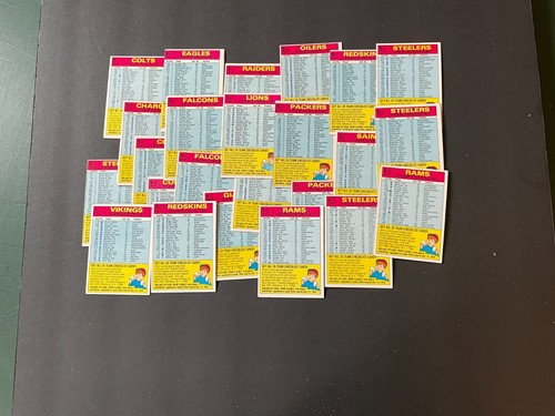 1974 Topps Football Team Checklist Cards 24 Card Lot | eBay