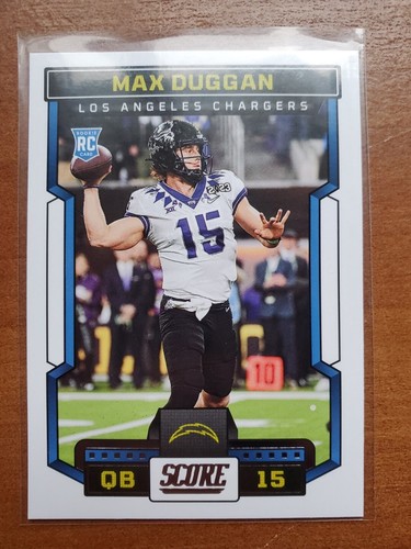 Max Duggan #308 Rookie RC 2023 Panini Score Football NFL QB 15 Chargers ...