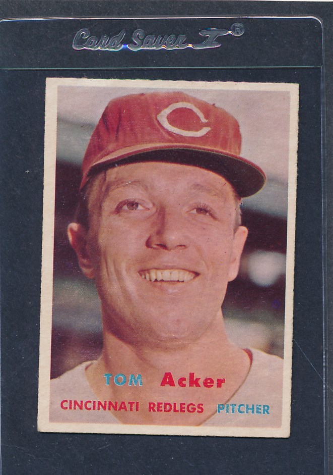 1957 Topps #219 Tom Acker Reds EX 57T219-111215-1 | eBay