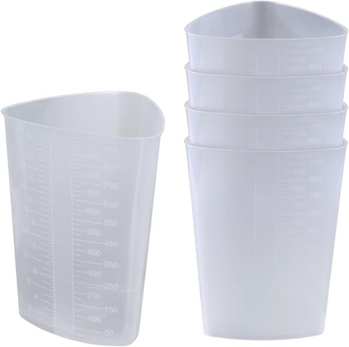 Plastic Graduated Triangular Intake Output Container 5 Pack 32 Ounce ...