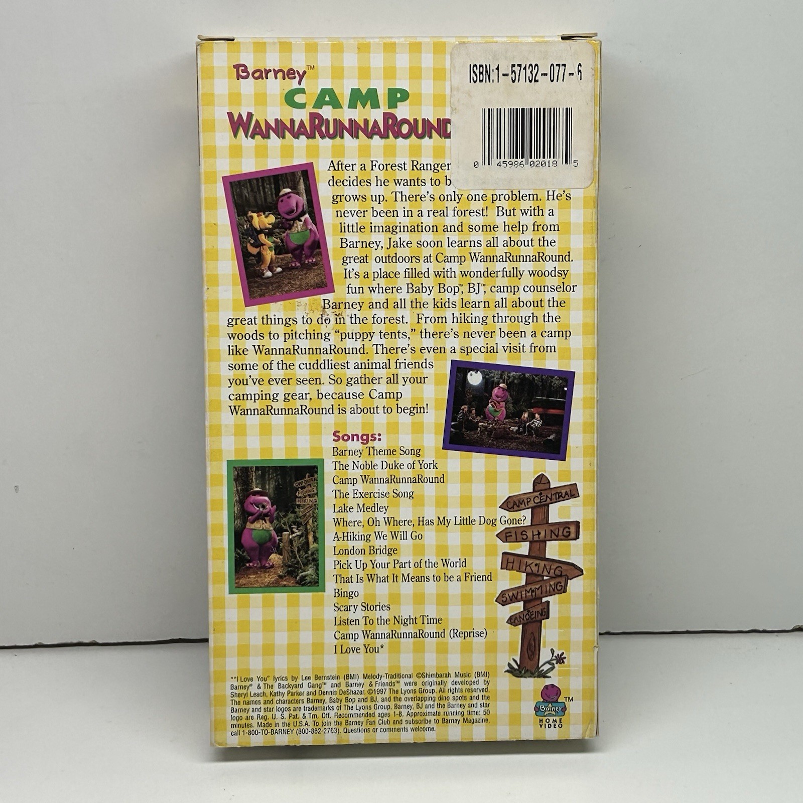Barney Camp WannaRunnaRound Classic Collection VHS Video Tape Wanna Run ...
