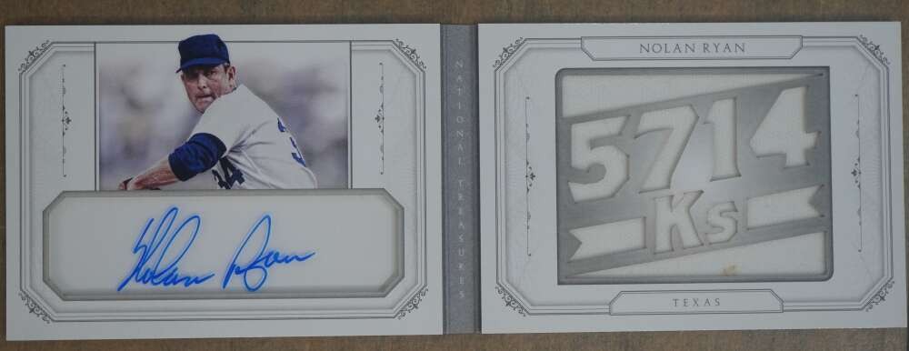 2015 National Treasures Nolan Ryan Jumbo Jersey Autograph Booklet /10 ...