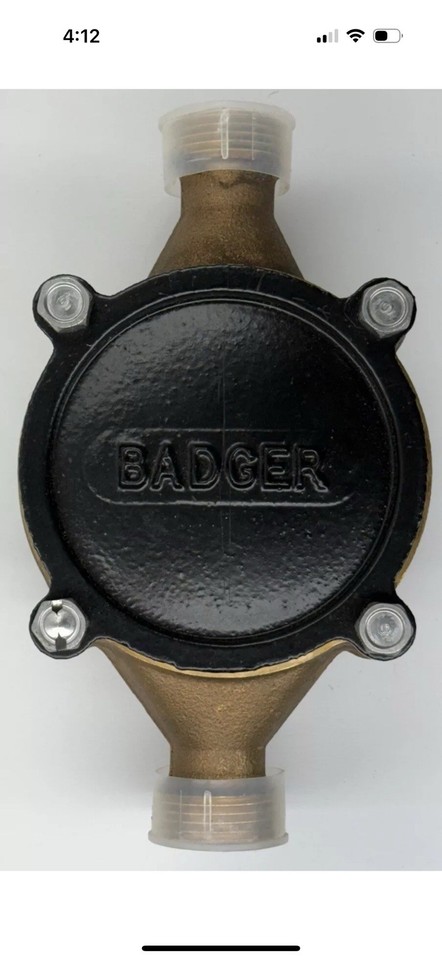20— Badger 5/8x3/4 M25 Brass Water Meter No Register | eBay
