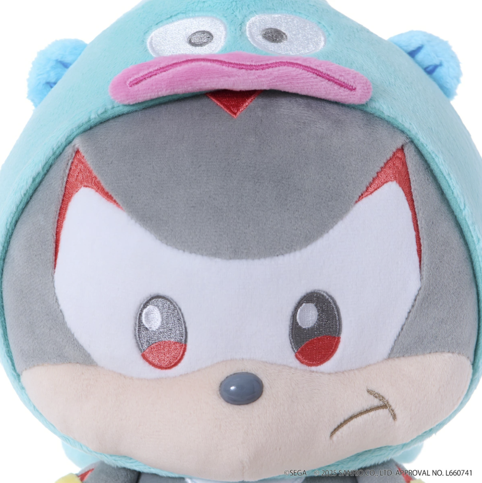 PSL SONIC & FRIENDS Sanrio characters plush toy M Shadow x Hangyodon | eBay