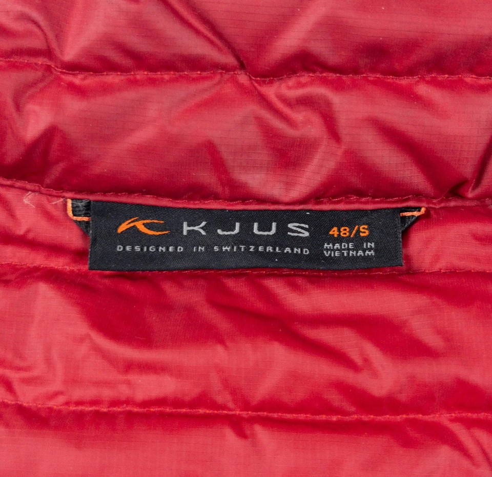 KJUS Down Jacket Men's Small Nexus Full Zip Puffer Red/Orange DAMAGED ...