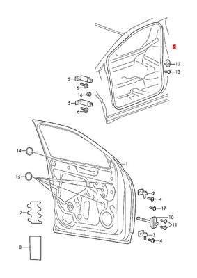 Genuine VW SKODA Taigun Kushaq CW1 PA1 door seal inner Right ...