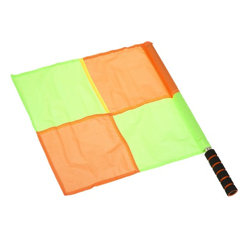 Referee Flag Stainless Steel Pole Sponge Grip Linesman Signal, Checked ...