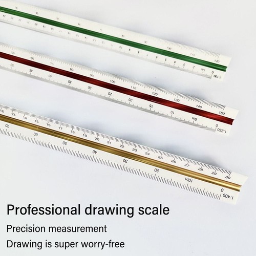 Drafting Tool Technical Ruler Architect Engineer Triangular Ruler Scale ...