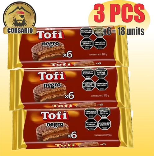 alfajor tofi simple chocolate tofi alfajor 3PCS X 6 - 18 UNITS ...