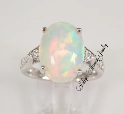 Real Ethiopian Opal Ring Vintage Opal Ring Fire Opal Ring Opal Promise ...
