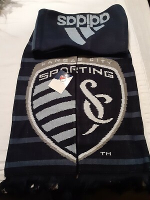 Sporting Kansas City (MLS) Scarf - navy/blue/gray white addidas 65 ...