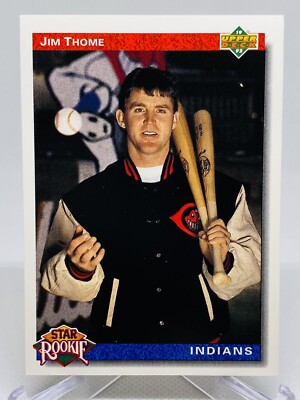 Jim Thome RC CLE Indians Star Rookie MLB 3B 1992 Upper Deck Baseball ...