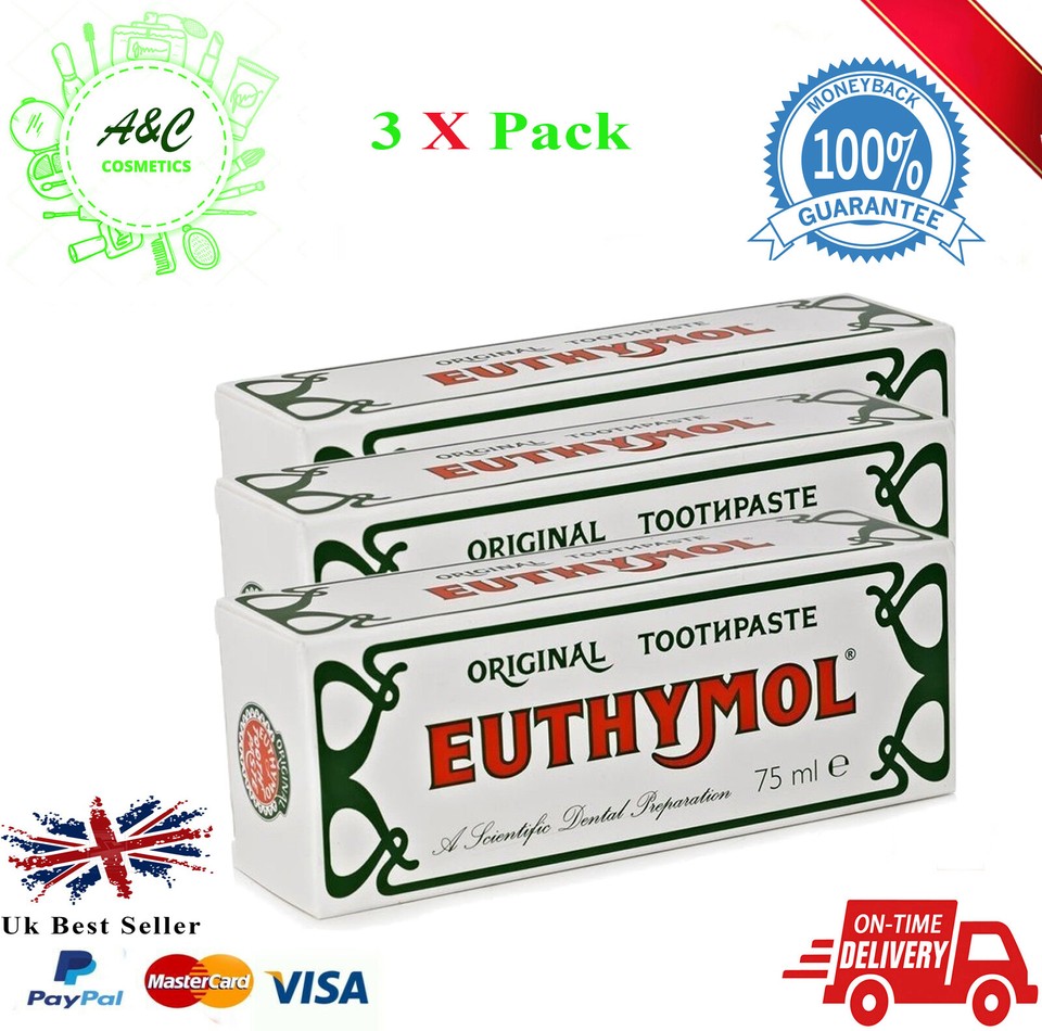 3 X Euthymol Original Toothpaste 75ml EXP 06/2027 UK SELLER | eBay