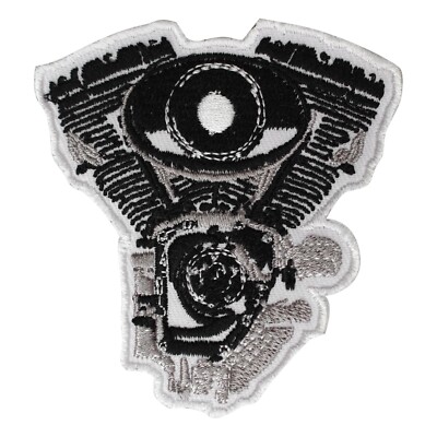 Bike Engine head patch, Biker patch Embroidery Iron on Sew on Patch ...