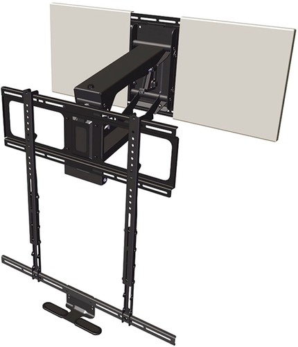 MantelMount - Pull Down TV Wall Mount for Most 45" - 90" TVs - Black | eBay