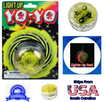 Light Up LED YoYo, Lights Up Red, Glows in Dark, Classic Kids Toy, Ages ...